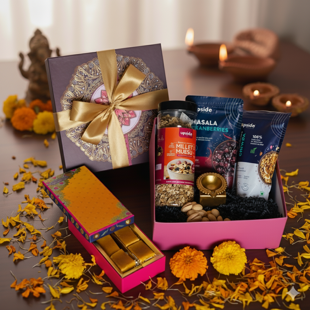 Diwali Snacks and Mithai Gift Hamper – Upside Health