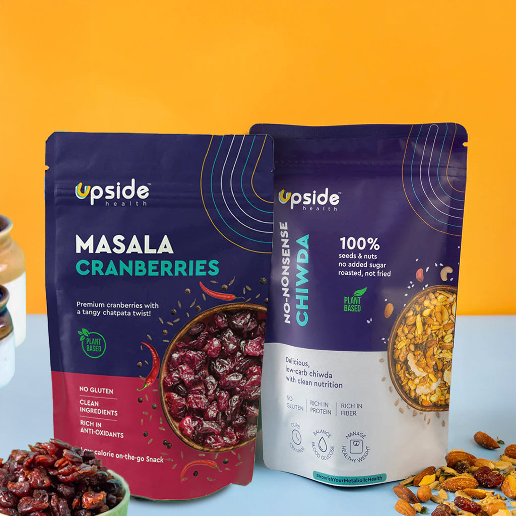 Masala Cranberry & Chiwda | Snacks Combo – Upside Health